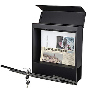 Lockable Mailboxes with Keys,Outdoor Wall Mounted Mail Box with Large Capacity,14 3/10" x 4 1/10" x 13",White