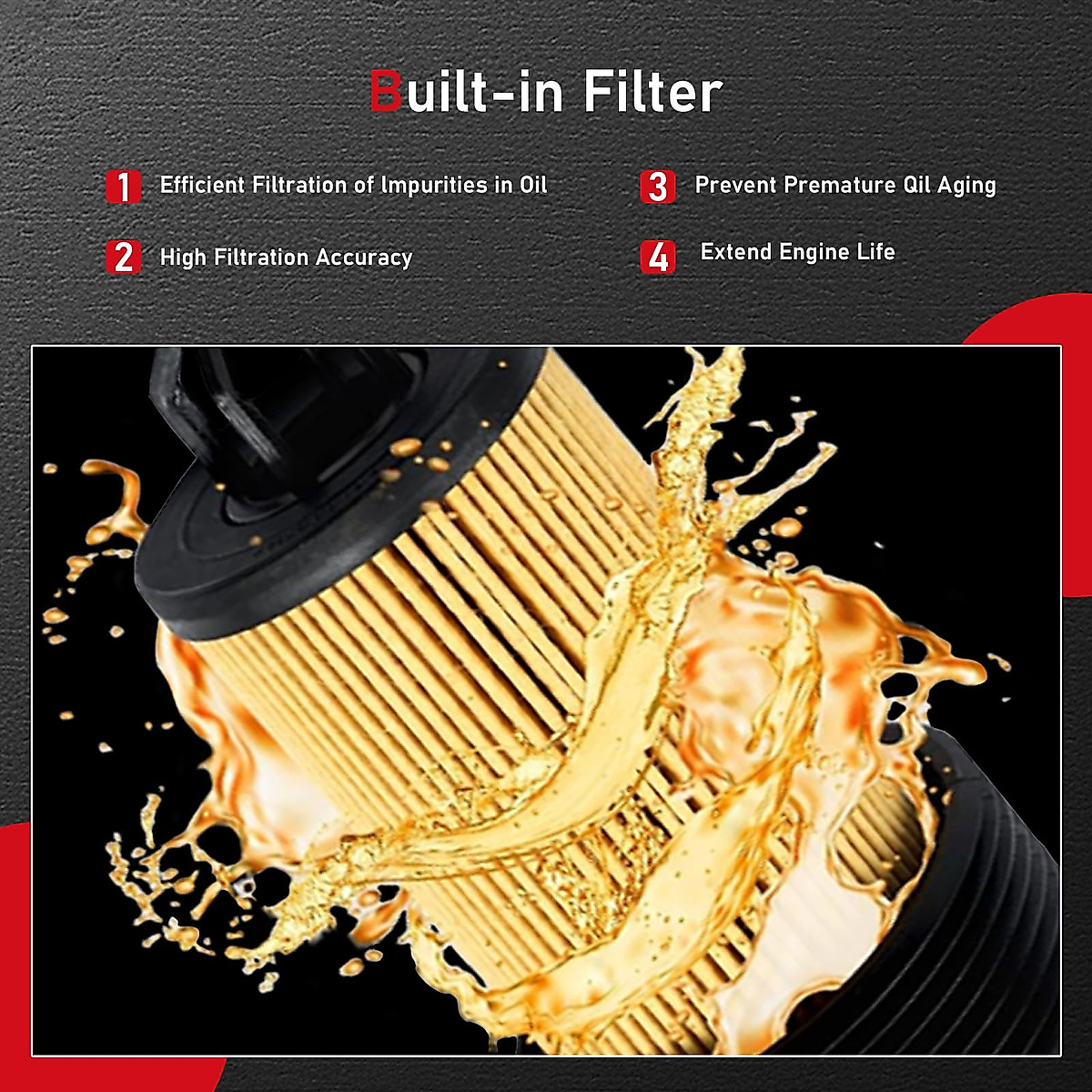 HRepair 926-959 926-876 Engine Oil Cooler 3.6 Oil Filter Housing Assembly, Oil Cooler Housing For Jeep Wrangler Cherokee Dodge Charger Journey Challenger Chrysler 200 300 Town & Country