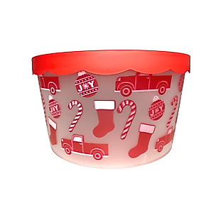 Greenbrier Holiday~Christmas Cookie Storage Buckets with Lids (2 Buckets)