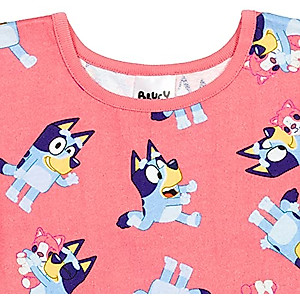 Bluey Toddler Girls Skater Dress Pink 5T