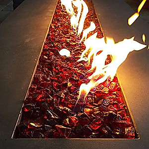 Margo Garden Products 1/2" 10lbs Dragon Glass, 10 lb, Red