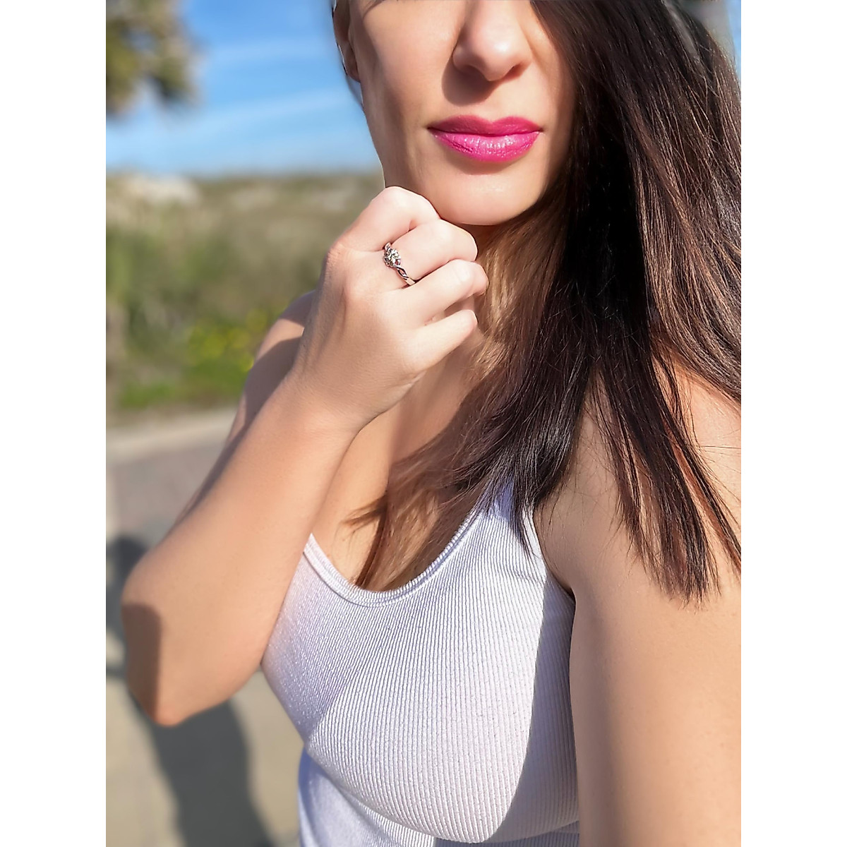 Butterfly Ring, Sterling Silver, 12k Green and Rose Gold Black Hills Gold Motif, Size 7.5