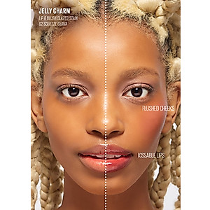 Kaja Lip & Blush Glazed Keychain Stain - Jelly Charm 02 Squeeze Guava | with Triple Berry Complex, Lemon Fruit Extrac & Olive Squalane, Hydrating, Long Lasting Lip Tint