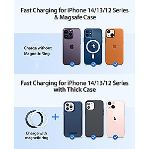 VICSEED Upgraded Magnetic Wireless Car Charger [15W Fast Charging] for Magsafe Car Charger [Strongest Magnet Power] Vent Phone Holder Magsafe Car Mount Charger for iPhone 14 13 12 Pro Max Mini Plus