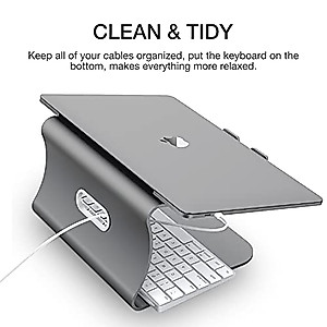 Bestand Laptop Stand - Aluminum Cooling Computer Stand & Holder for Apple MacBook Air, MacBook Pro, All Notebooks, Grey (Patented)