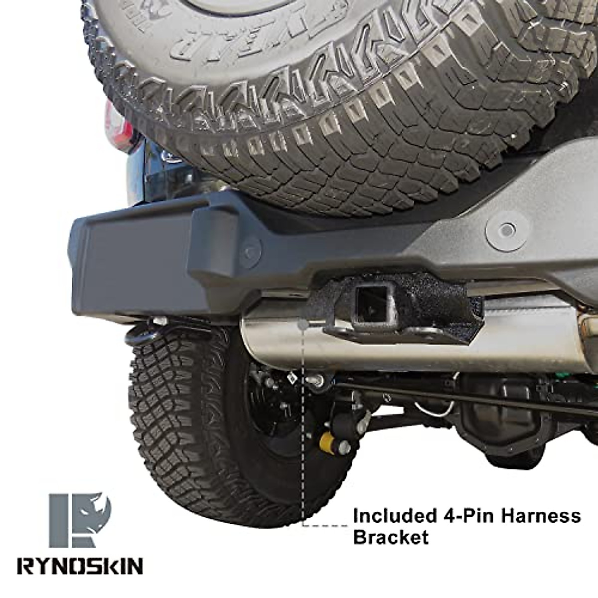 RYNOSKIN Trailer Tow Hitch Receiver Fit 2021-2023 Ford Bronco 2 Door & 4 Door Class 3 Rear Trailer Hitch with 2" Square Receiver Heavy Textured Black