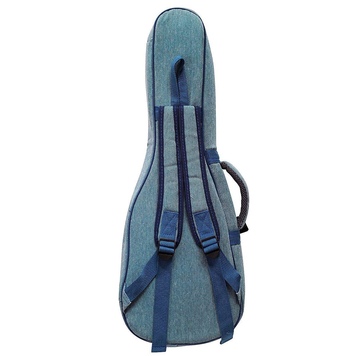 MUSIC FIRST Original Design 0.6" (15mm) Thick Padded Vintage Style Jeans Cloth/Denim Baritone Ukulele Case, Ukulele Bag (30"~31")