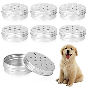 Mozeat Lens 6 Pcs Scent Training for Dogs Scent Work for Dogs Dog Scent Training Equipment Box Dog Nose Metal Container Smell Aluminum Cans Nosework Tins Scent Work Container