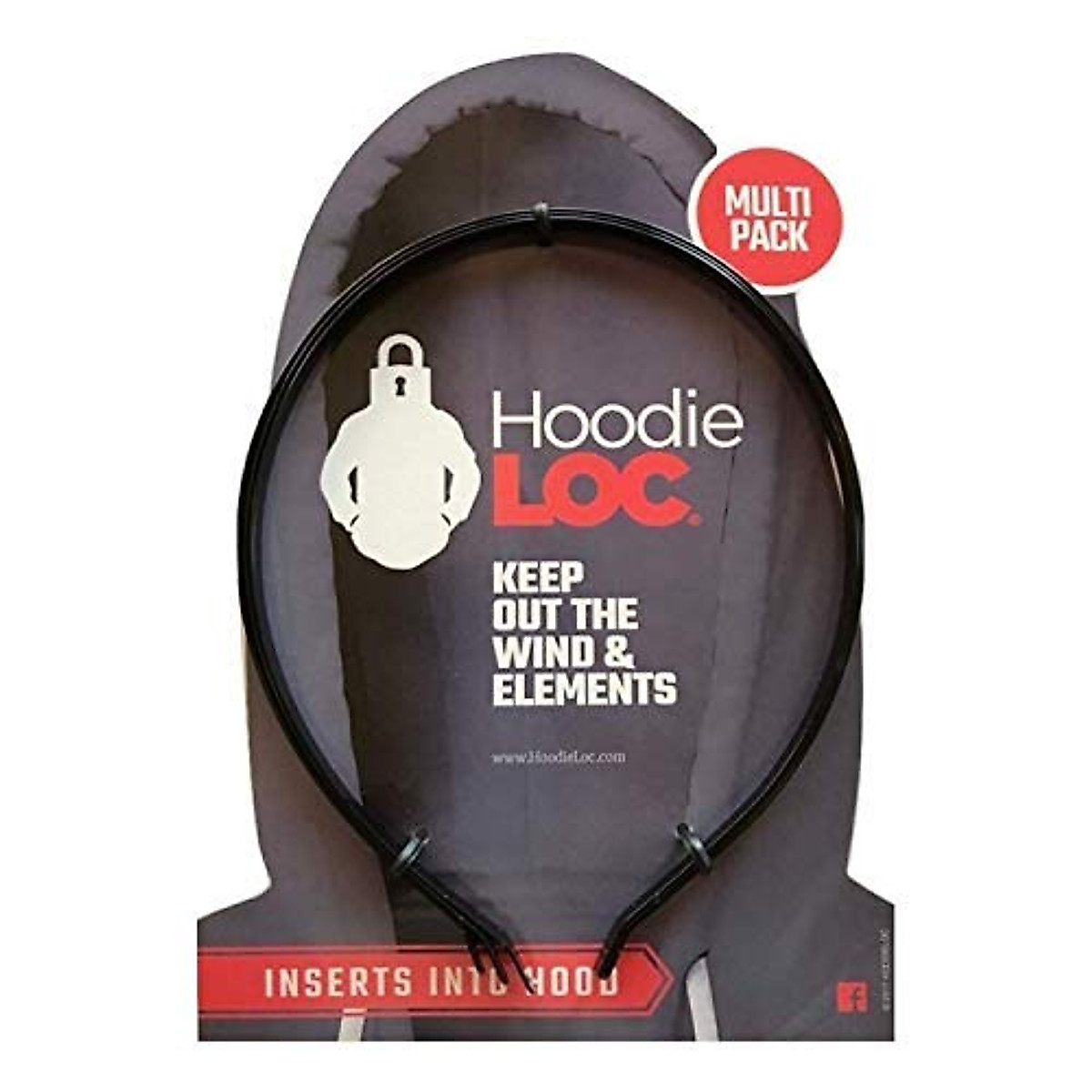 Hoodieloc 3 Pack Hood Inserts, Cold Gear, Outdoor Gear, Wind Blocker, Ear muff, Hood Lock Black