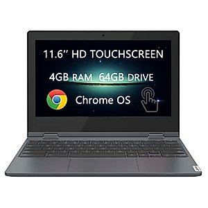 2023 Newest Flex 3 Chromebook Spin 2-in-1 Convertible Touchscreen Laptop for Student & Business by Lenovo, 11.6 inch HD, Intel Celeron N4020, 4GB RAM, 64GB SSD, Webcam, Bluetooth Chrome OS, Abyss Blue