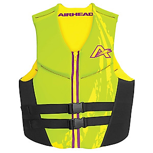Airhead Swoosh Kwik-Dry Neolite Life Jacket, US Coast Goard Approved Type III Life Jacket, Adult and Youth Sizes
