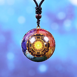 Day Day Up 7 Chakra Gemstone Reiki Healing Crystals Chakra Orgonite Pendant Necklace For Good Luck Yoga Meditation Jewelry