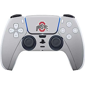 Skinit Decal Gaming Skin Compatible with PS5 and Compatible with PS5 Digital Edition DualSense Controller - Officially Licensed Ohio State University Buckeyes Design