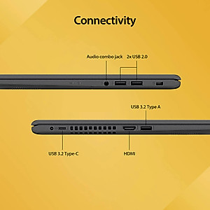 ASUS Vivobook 15 Laptop, 15.6" FHD (1920 * 1080) Display, Intel Core i5-1135G7 Processor, 20GB RAM, 512GB PCIe SSD, USB Type-C, HDMI, Wi-Fi, Bluetooth, Windows 11 Home, Indie Black, F1500