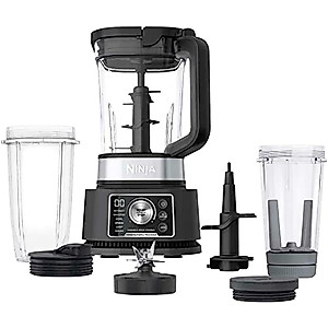 Ninja Foodi Power Pitcher System, Smoothie Bowl Maker, 4in1 Blender + Food Processor, Single Serve Blender 1400WP smartTORQUE 6 Auto-iQ Presets (Renewed) (Ninja CO351B)