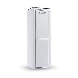 DON HIERRO - CUBEK - Recycling bin, Trash can Unit, Waste bin, Cabinet with 2 tilt-Out compartments. - White