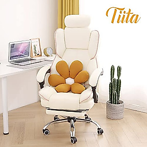 Tiita Flower Pillow Daisy Flower Shaped Throw Pillow 20 inch Decorative Pillows Flower Floor Pillow Seating Cushion Cute Throw Pillows for Bedroom Living Room Office Sofa Chair, Yellow
