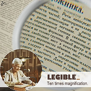 10x Magnifying Glass with Light and Stand Large Magnifying Lamp Magnifying Glasses with Light for Close Work Reading Hobby Crafts Workbench