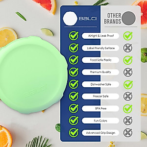 Premium Mason Jar Lids (8 Pack) - Heavy Duty, BPA Free Reusable Plastic Mason Jar Lids - Dry Canning Lid that fits Ball, Kerr & More - 4 Wide Mouth & 4 Regular Mouth Leak Proof Lids. …