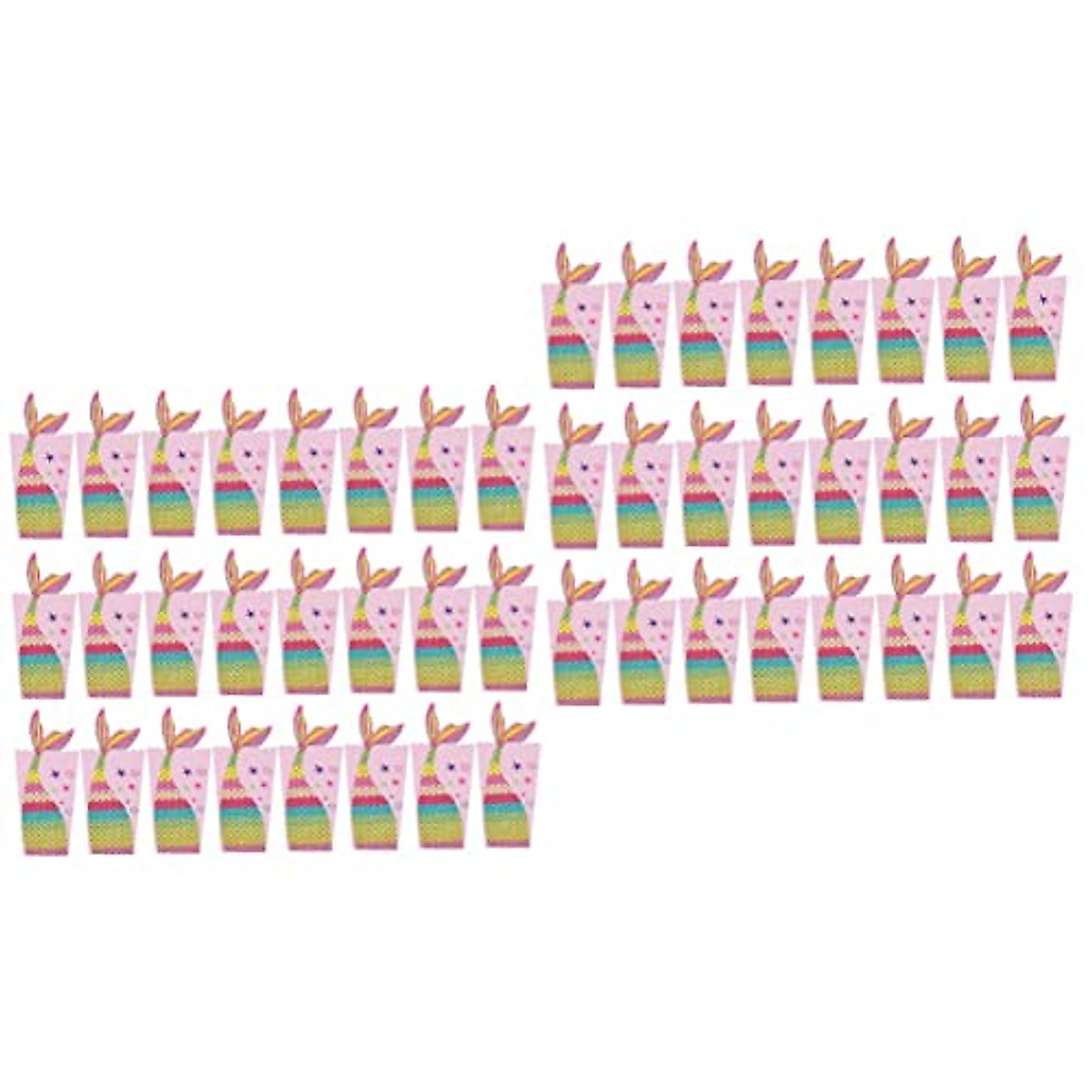 48 Pcs Mermaid Popcorn Box Terrarium Fogger Cookie Packaging Bags Paper Boxes for Food Treat Paper Box Movie Night Popcorn Bowl Infant Gift Paper Popcorn Box Portable Box Candy Cup