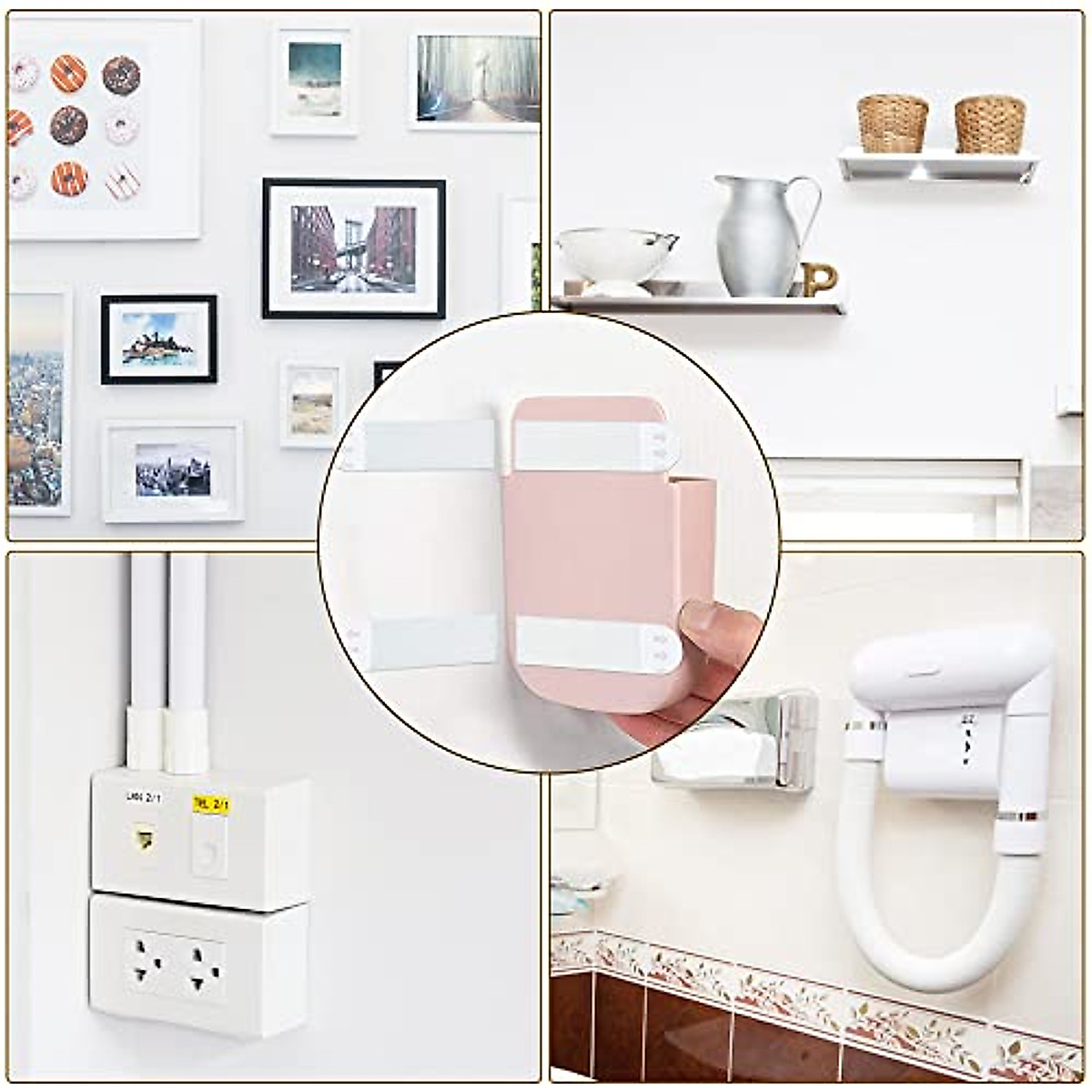 Ainiv 32-Pairs(64 Strips) Large Picture Hanging Strips Heavy Duty, Adhesive Hook and Loop Mounting Tapes Damage Free No Nails Picture Hangers for Frame Hanging Poster Strips Christmas Decorations