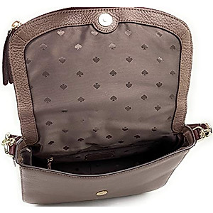 Kate Spade New York Jackson Soft Pebbled Leather Medium Flap Shoulder bag (Neutral Multi)