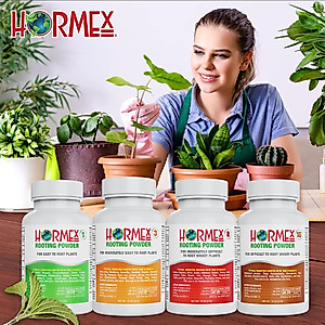 Hormex Rooting Powder #1 - for Moderately Difficult to Root Plants - 0.1 IBA Rooting Hormone for Plant Cuttings - Fast & Effective - Free of Alcohol, Dye, Gel & Preservatives for Healthier Roots, 21g