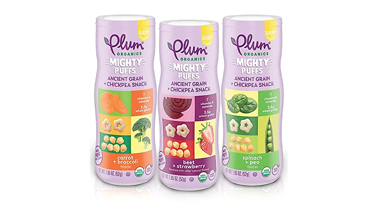 Plum Organics Mighty Puffs Baby Snacks - Organic Variety Pack