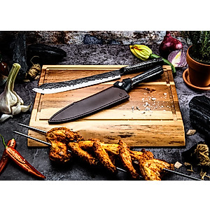 Forged Brute Butcher's knife, 10 inch, handmade, in wooden giftbox