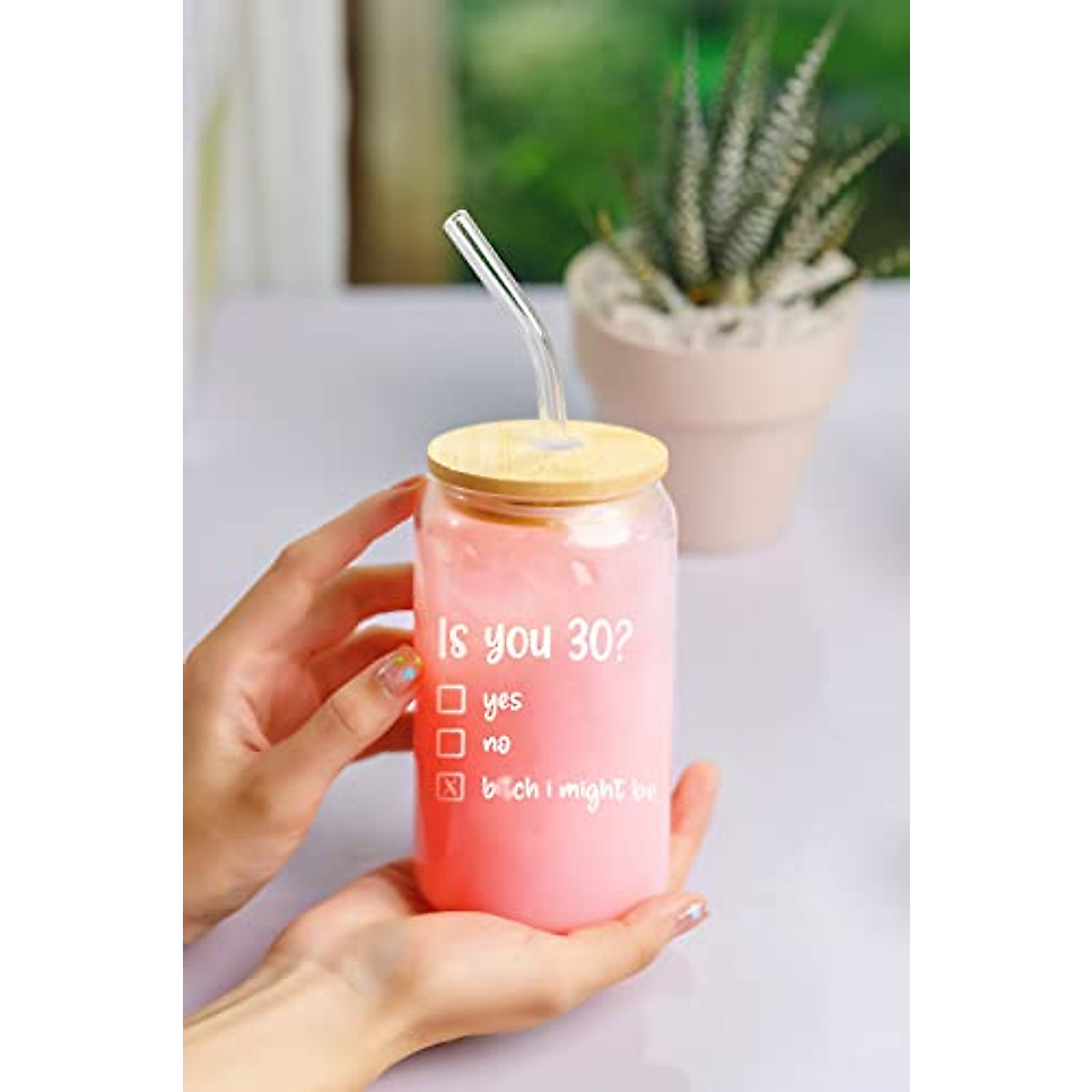 NEWELEVEN 30th Birthday Gifts For Her Him - 1994 30th Birthday Decorations for Women, Men - 30 Year Old Gifts Idea for Best Friend, BFF, Sister, Brother - 16 Oz Coffee Glass