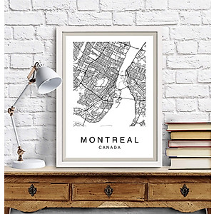 Custom Map Poster Personalized Map Print City Map Wall Art Decor Black and White Sizes Available