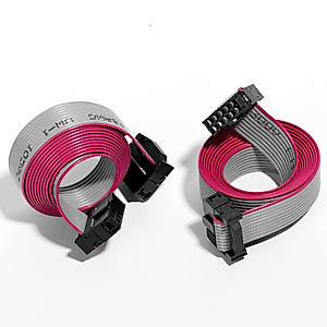 LIANSHU 2Pack Flat Ribbon Cable 2.54mm Pitch 2 Row 10 Pin Female to Female Wires IDC Ribbon Connector L=1M/ 3.3FT