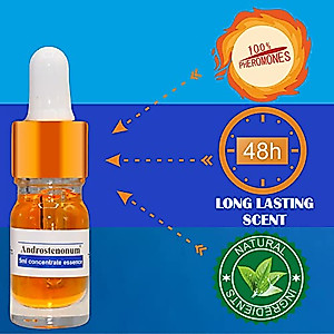 ANDROSTENONUM 0.17 Fl. O Mega Strong Pheromone for Men Hombres Feromonas Formula para Atraer Mujeres
