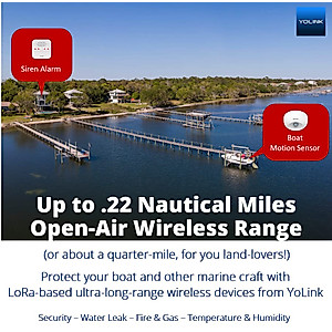 YoLink SpeakerHub & One Motion Sensor Smart Home and Security Kit – Audio Hub Plays Tones/Sounds, Spoken Messages, LoRa-Powered ¼ Mile Range, WiFi Required