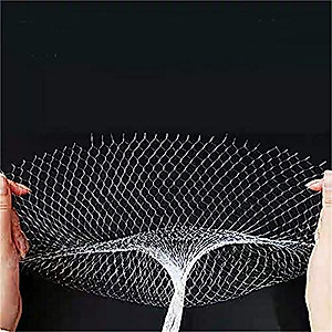 100pz 24in Plastic Mesh Produce Bags Reusable Nylon Net Bag Grocery Washable Mesh Net Produce Net Storage Toys Fruits Vegetables Collection Clear Seafood Bags (White)