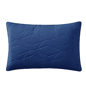 Clara Clark Toddler Bedding Set, All Season Toddler Quilts, 3PC Bedspread Coverlet Set - Ultra Soft and Breathable Kids Bedding, Navy Blue