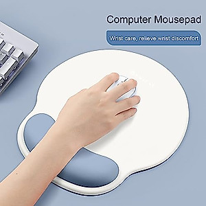 Computer Mouse Pad Ergonomic Mouse Wrist Rest Non-Slip Silicone Laptop Gaming Mouse Pad with Gel Wrist Support Computer Accessories,9.65" X 8.46" Green