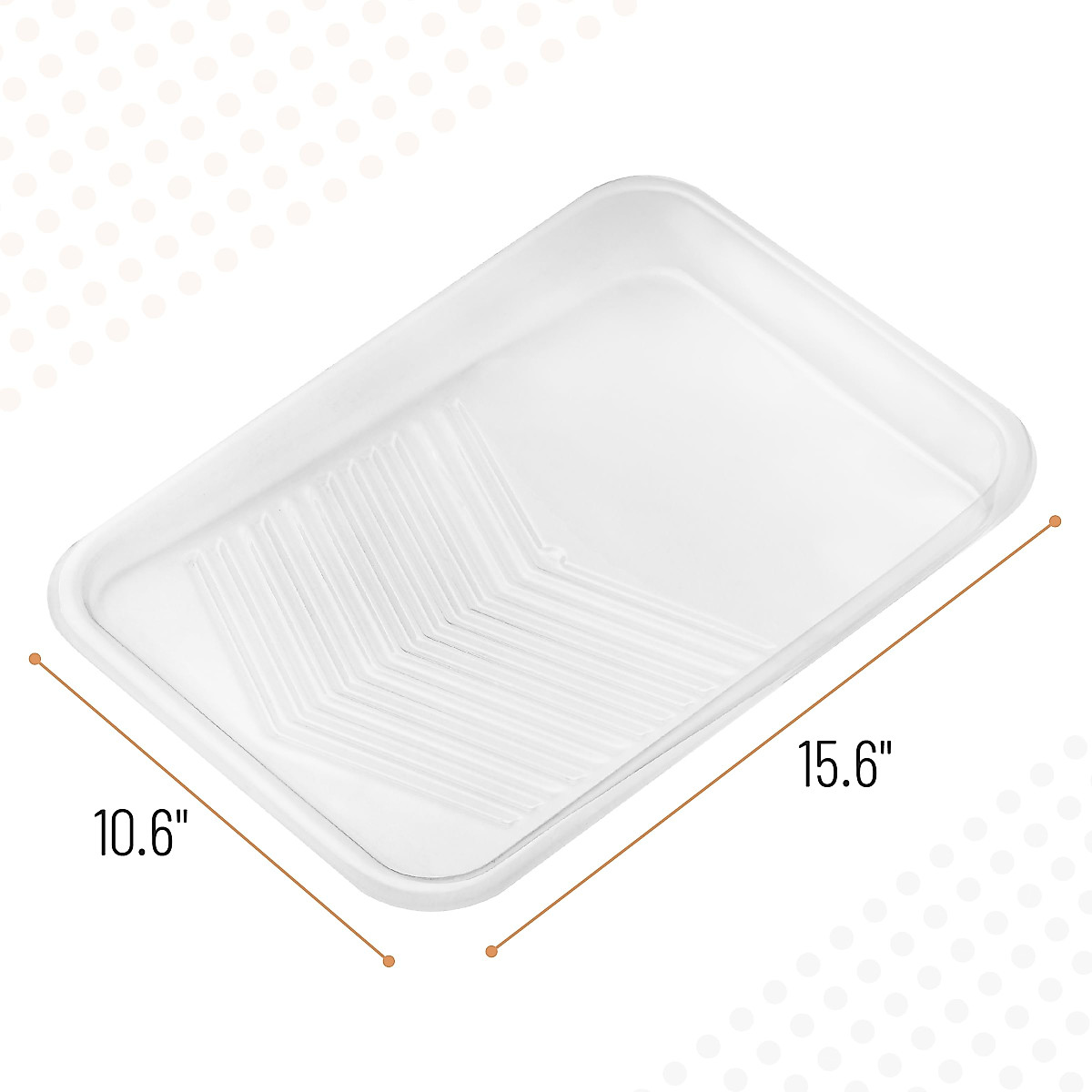 Bates- Paint Tray Liner, 9 Inch, 10 pcs, Transparent Paint Pans Trays, Plastic Paint Tray, Disposable Paint Tray, Paint Roller Tray, Paint Trays for Painting Walls, Roller Tray Liners, Paint Pan Liner