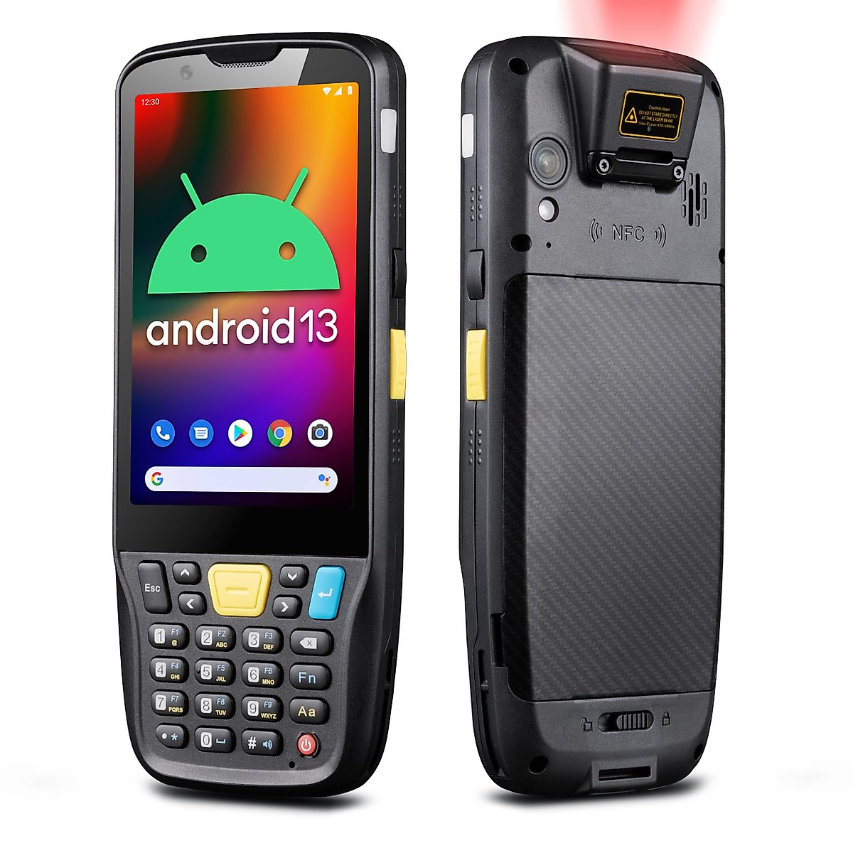 Chainway MC62 Wireless Android Barcode Scanner Handheld with Integrated Zebra 2D/1D/QR Code Reader, Android 13, Google Play, WiFi, NFC, GPS, Bluetooth, Keypad, for Inventory Scanning (Build Your Own)