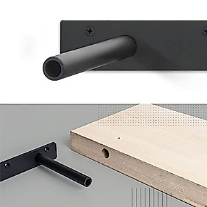 COUNTOOZQ Floating Shelves Rustic Wood Wall Shelf Wall Shelf Wood Floating Rack Hidden Decoration Storage Holder Shelf Rack Handmade Multifunction Decorative for Kitchen/Bedroom Frame,50cm