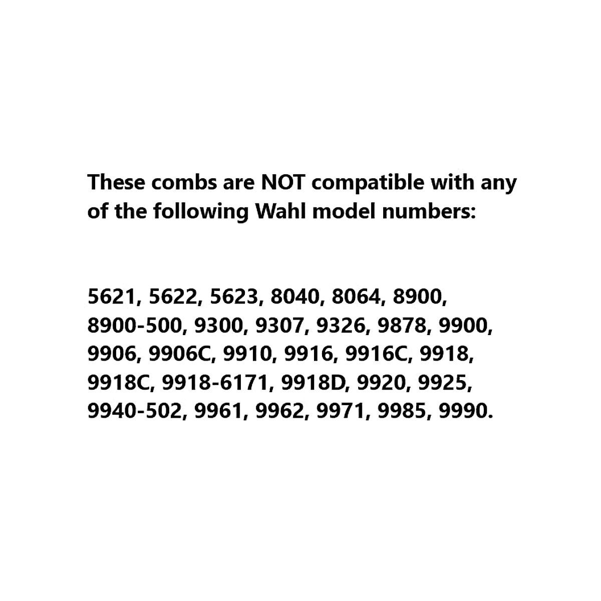 Replacement Beard Stubble Guide Comb Set for Wahl All in One Lithium Ion Trimmer 59300 (View Photos and Description for Compatible Models and Blade Size)