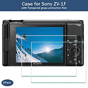 Pocoukate Case for Sony ZV-1F, ZV-1 II/ZV-1M2 Vlog Camera, ZV1F Camera Silicone Cover Skin, Anti-Scratch Slim Fit Soft Sleeve with ZV1 F Screen Protector- Pink