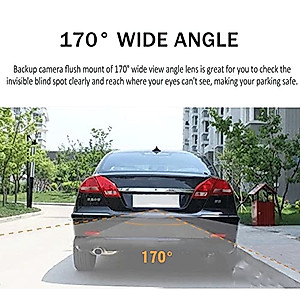 Yoidesu Reverse Backup Camera, IP67 Waterproof Infrared Night Vision 170 Degree Car CCD Rear View Camera, Universal Color CMOS Imaging Chip Backup Parking HD Front View Camera(Black)