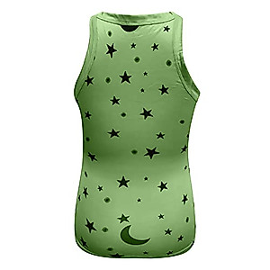 Bravetoshop Women's Sleeveless Workout Shirts Lightweight Running Tank Tops Summer Slim Fit Tee Shirts (B-Green,M)