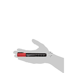 Amazon Basics Bullet/Chisel Reversible Tip Chalk Markers, Bright Colors, Bold Point