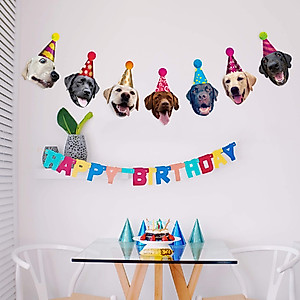 Dogs Birthday Garland, Funny Labrador Face Portrait Birthday Banner, Dog Bday Bunting Decoration
