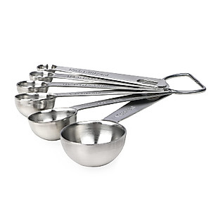 18/8 Stainless Steel Measuring Spoons Set of 6 Piece - 1/8 tsp, 1/4 tsp, 1/2 tsp, 1 tsp, 1/2 tbsp & 1 tbsp, Metal Measuring Spoons Tablespoon and Teaspoon for Measuring Liquid and Dry Ingredients
