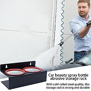 Car Spray Bottle Holder, Wall-Mounted Spray Bottle Rail, Heavy-Duty Spray Bottle Hanger, Garage Bottle Organizer, Car Detailing Spray Holder, Sturdy Spray Bottle Rack, Detailing Accessory Organizer, S