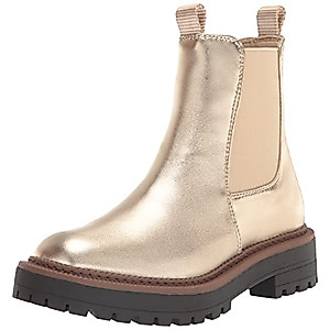 Sam Edelman Girls Laguna Mini Chelsea Boot, Gold Leaf, 2 Big Kid