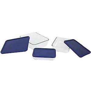 Pyrex Simply Store 6-Piece Rectangular Glass Food Storage Set